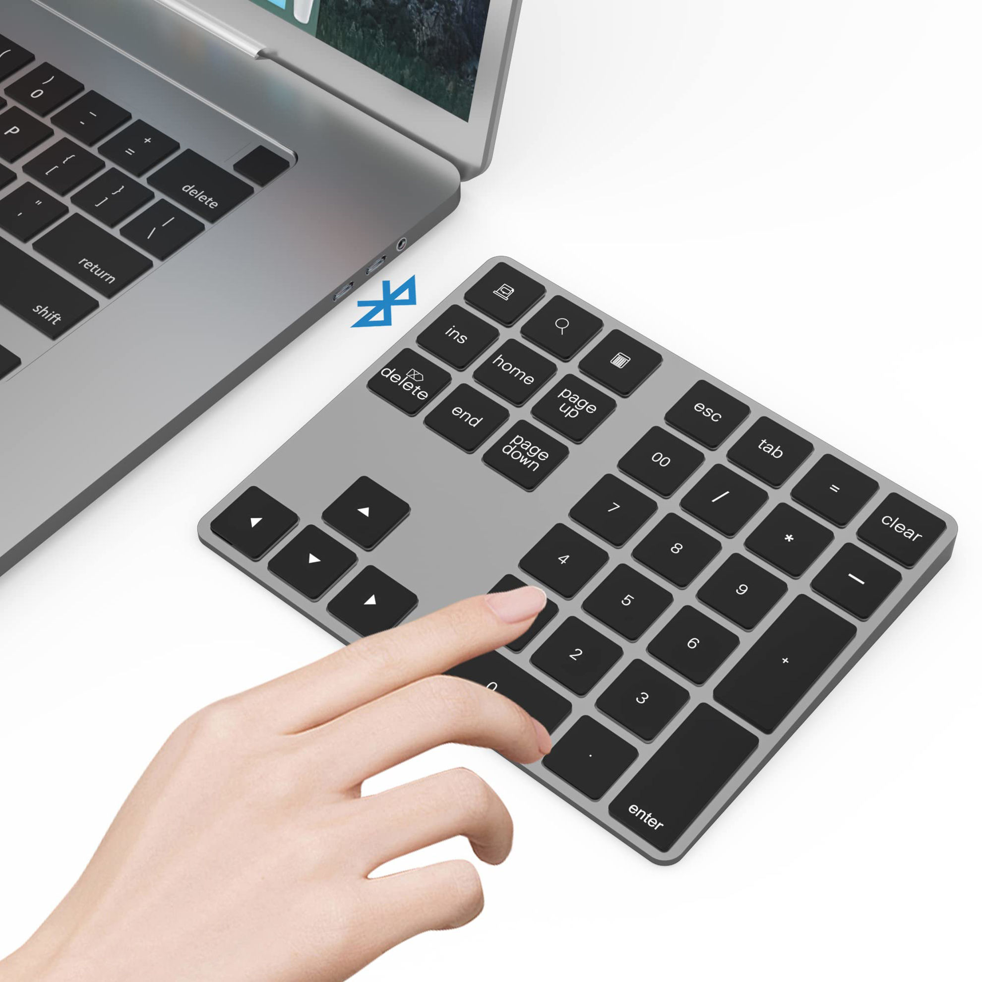 GetUSCart- Yeemie Bluetooth Number Pad 34 Keys, Slim Bluetooth Numeric ...