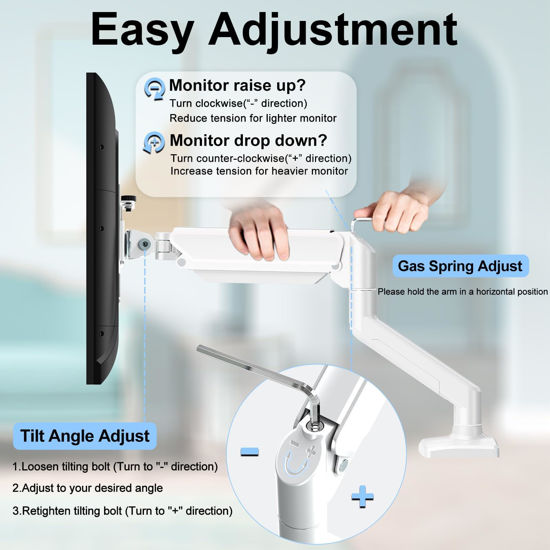 GetUSCart- ErgoFocus Dual Monitor Mount Fits 13 to 32 Inch Computer Screen, Dual Monitor Arm ...