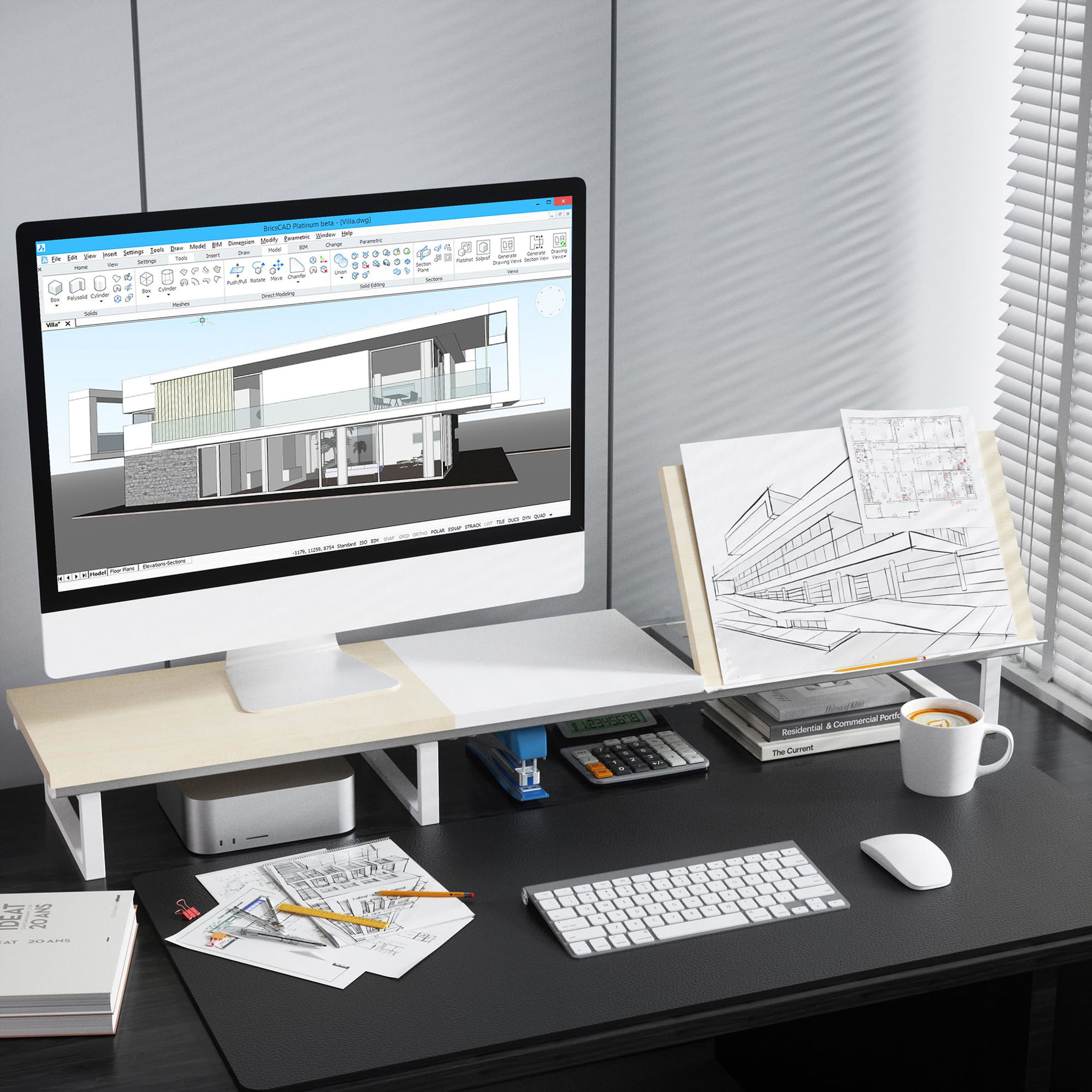 GetUSCart- Dual Monitor Stand with Adjustable Laptop Riser - Monitor ...