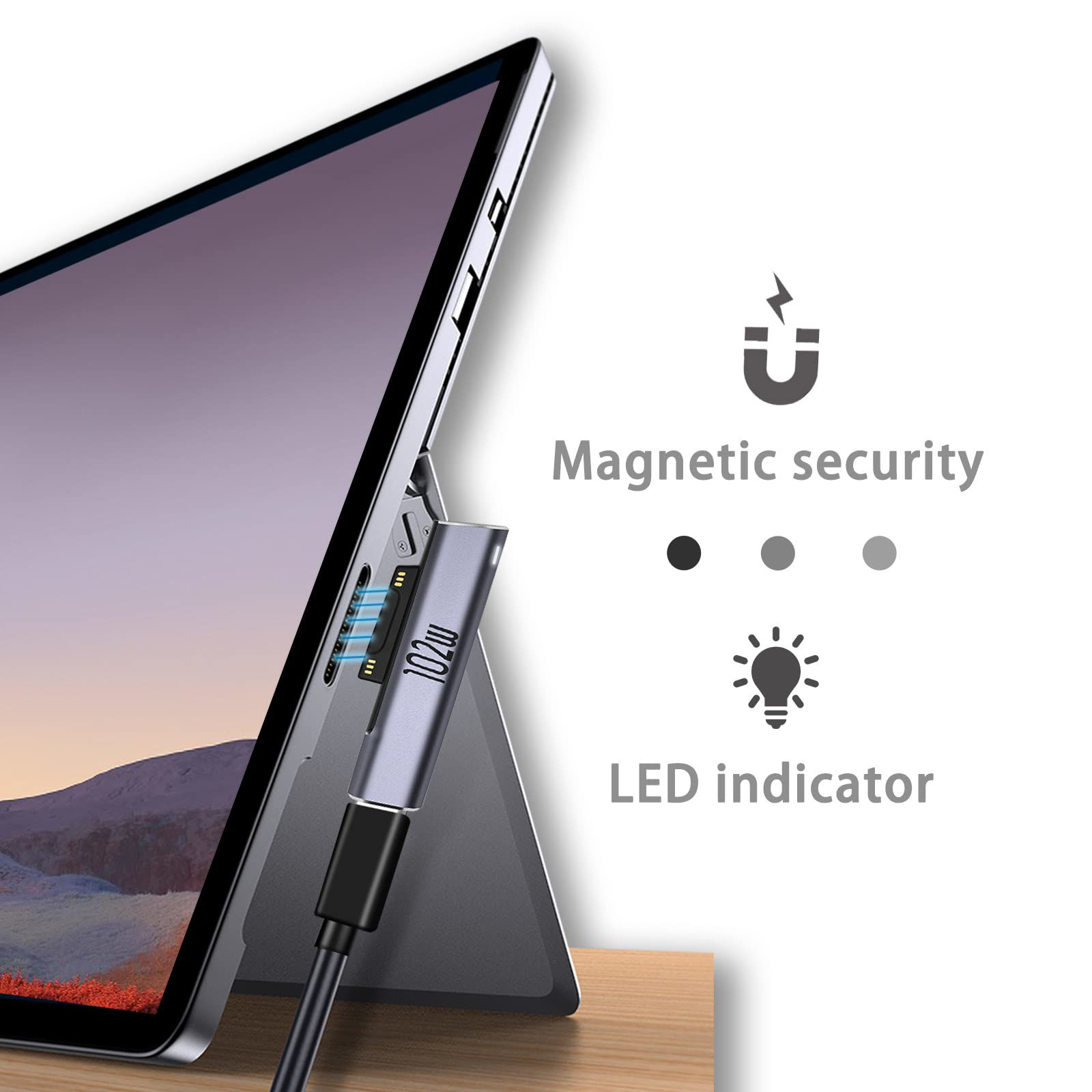 GetUSCart- Microsoft Surface Connect to Type-C Female Adapter, 120W PD ...