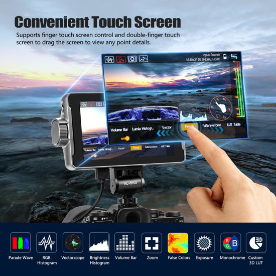 GetUSCart- VILTROX DC-550 Touch Screen Camera DSLR Field Monitor 4K ...