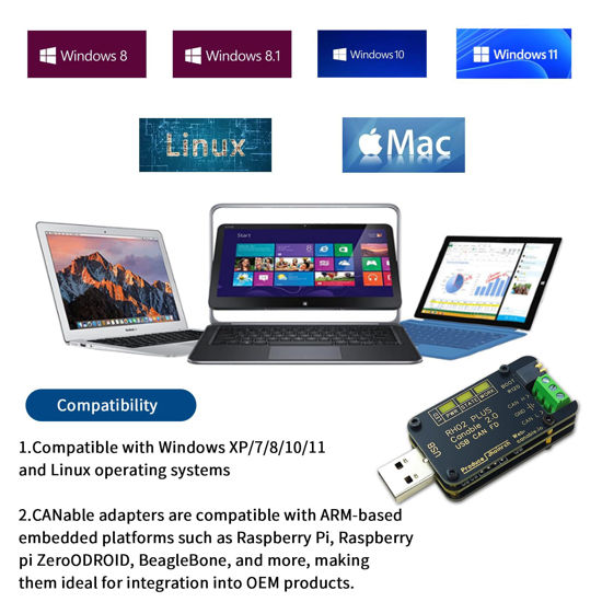 GetUSCart- Jhoinrch USB to CAN FD Converter Based on Canable 2.0 CAN ...
