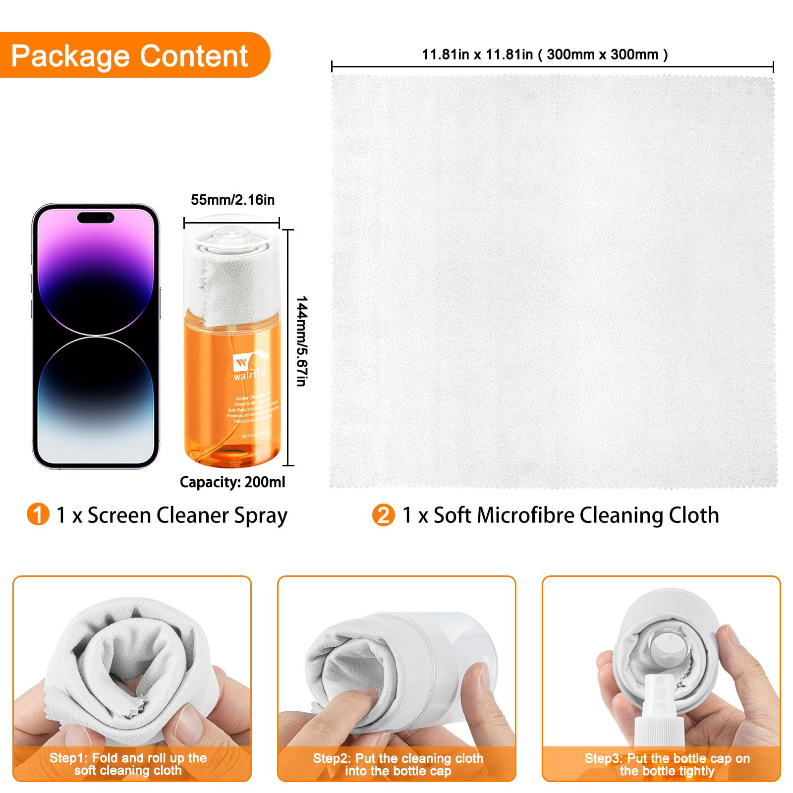 GetUSCart- walrfid Car Screen Cleaner Spray, TV Computer Laptop ...