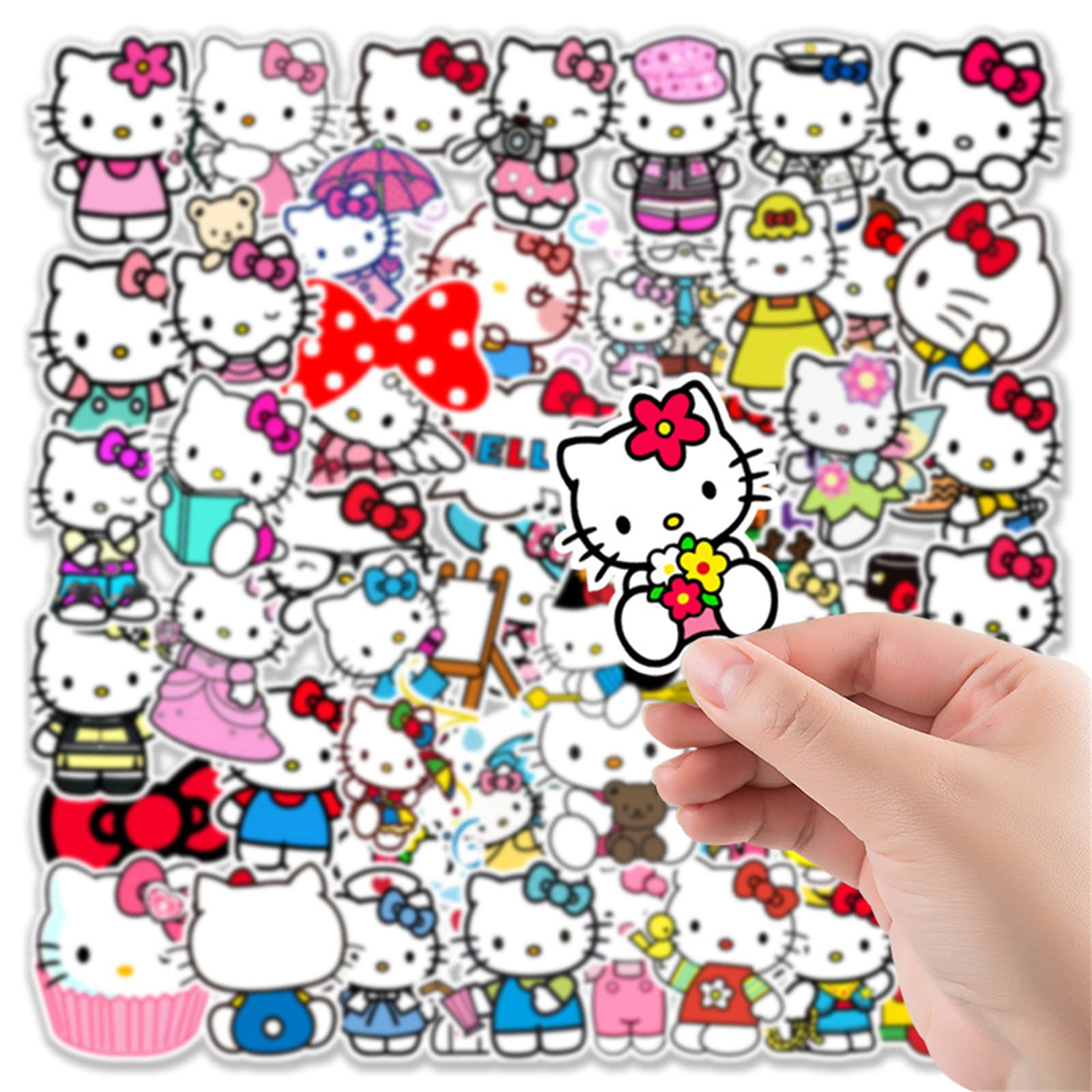 GetUSCart- Fcelery Hello Kitty Stickers 50 PCS White Theme Kawaii Cat ...