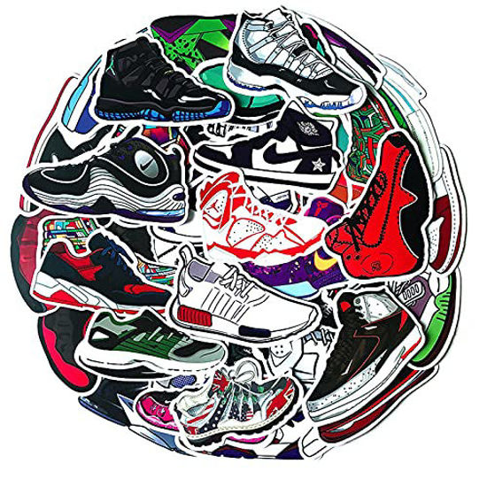 GetUSCart- 100 Pcs Basketball Shoe Stickers for Water Bottle Hydroflask ...