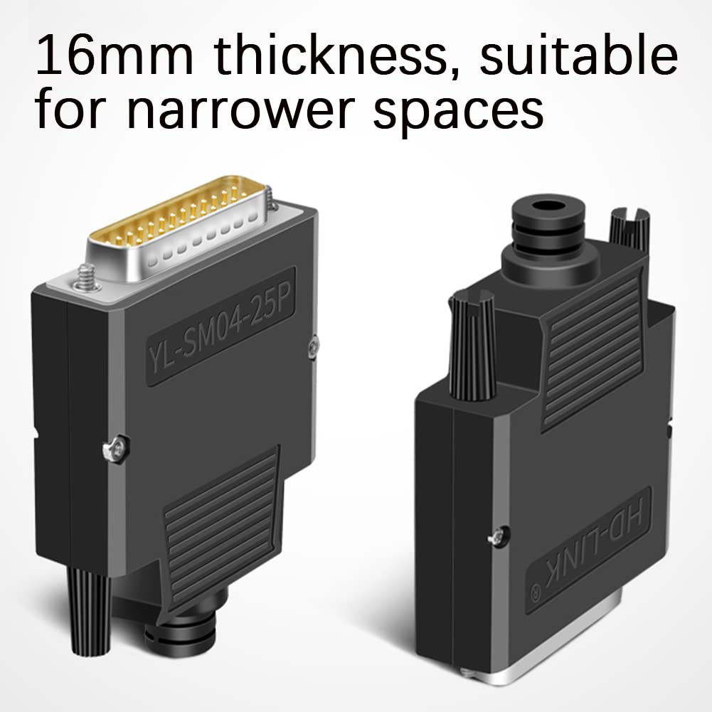 GetUSCart- ANMBEST 5PCS DB25 Solderless Connector, RS232 D-SUB Serial to 25-pin Port 16mm ...