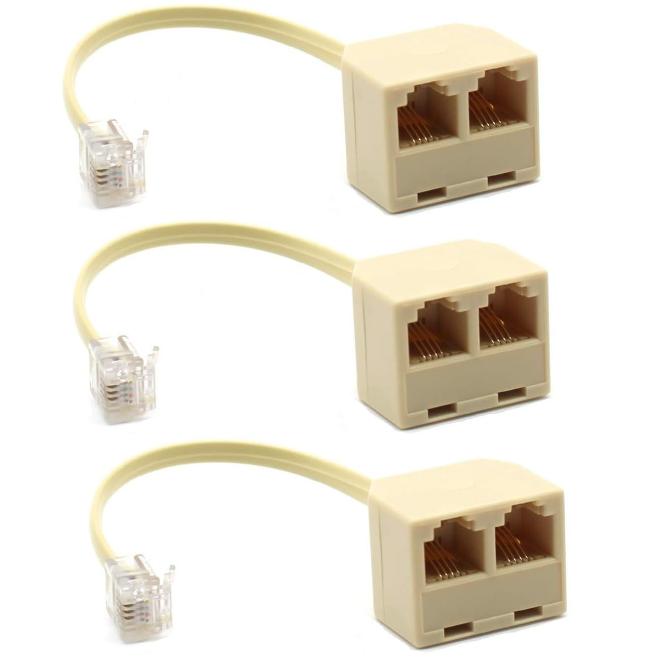 GetUSCart- defomery Two Way Telephone Splitters, RJ11 6P4C Male to ...