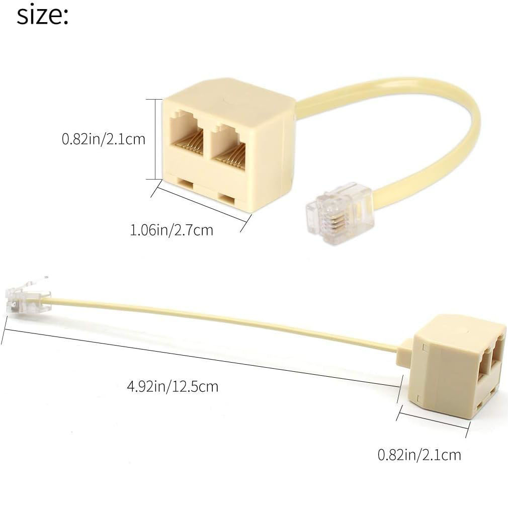 GetUSCart- defomery Two Way Telephone Splitters, RJ11 6P4C Male to ...