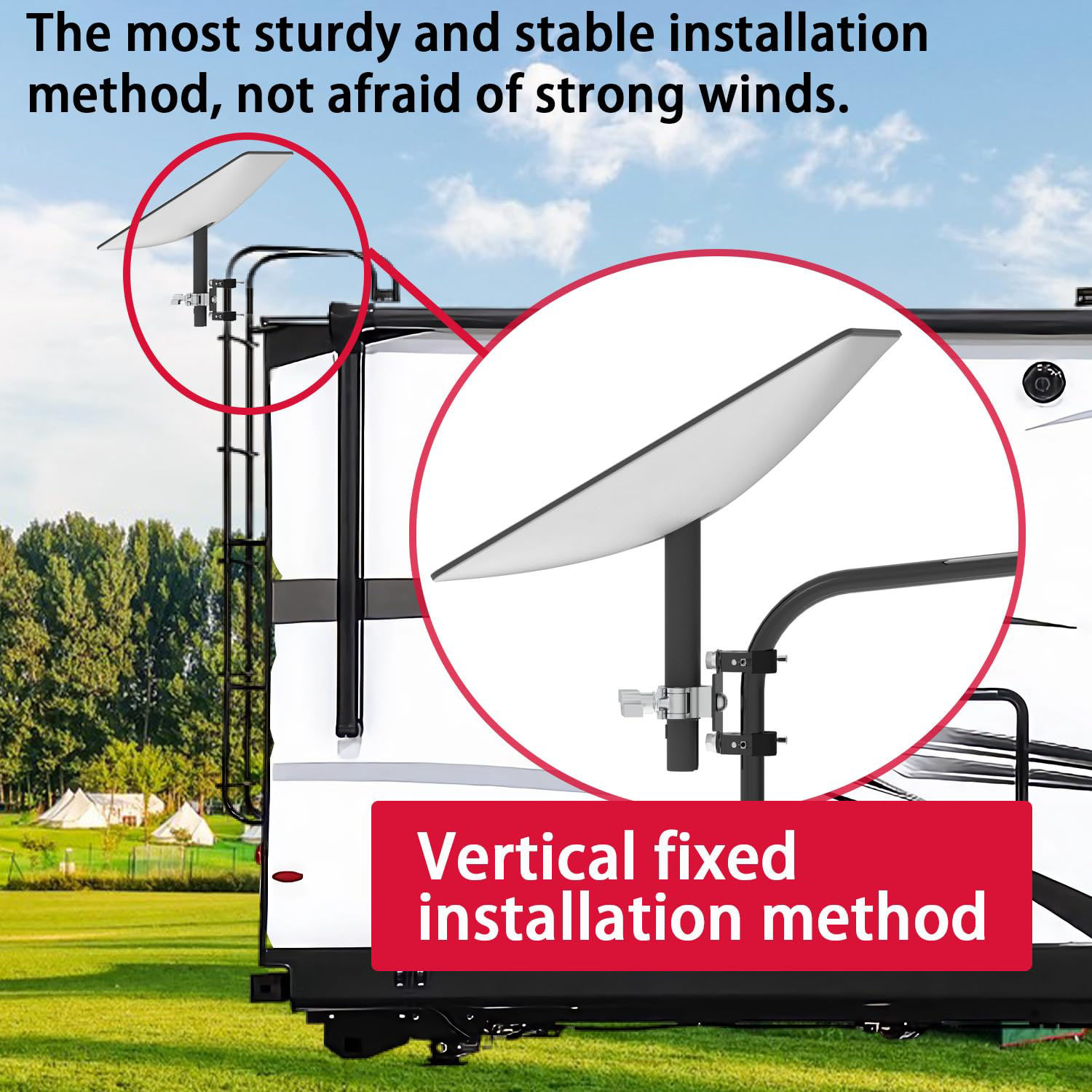 GetUSCart- Starlink Bar Mount for RV Ladder, Starlink Dishy Mount for ...