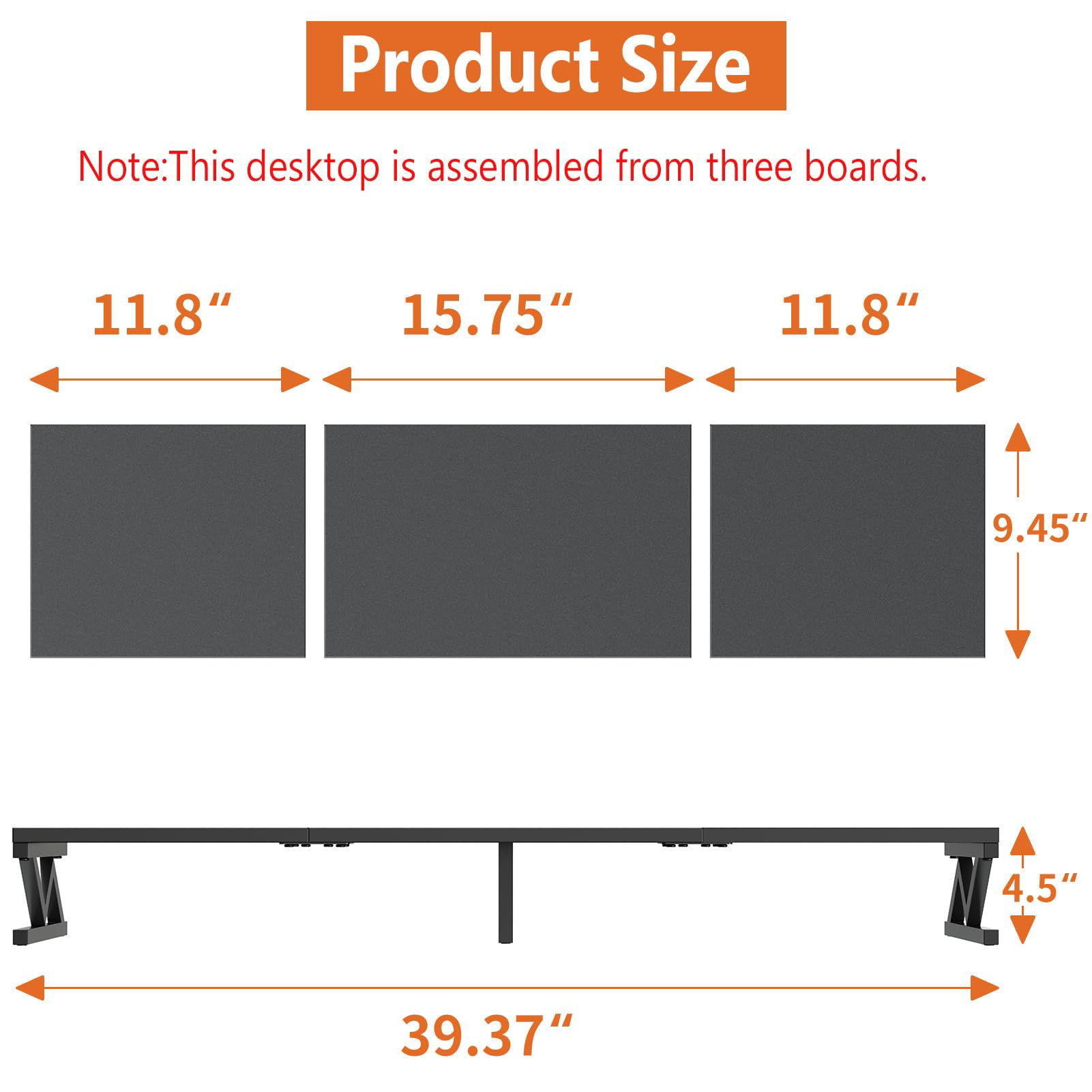 GetUSCart- ErgoFocus Dual Monitor Stand Riser, Large Wood Monitor Riser ...