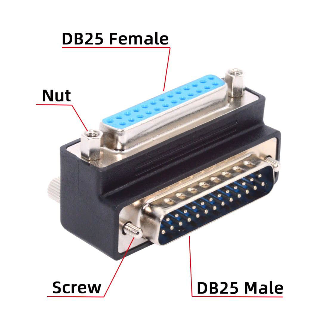 GetUSCart- chenyang RS232 DB25Pin Serial Port 90 Degree Down Angled ...