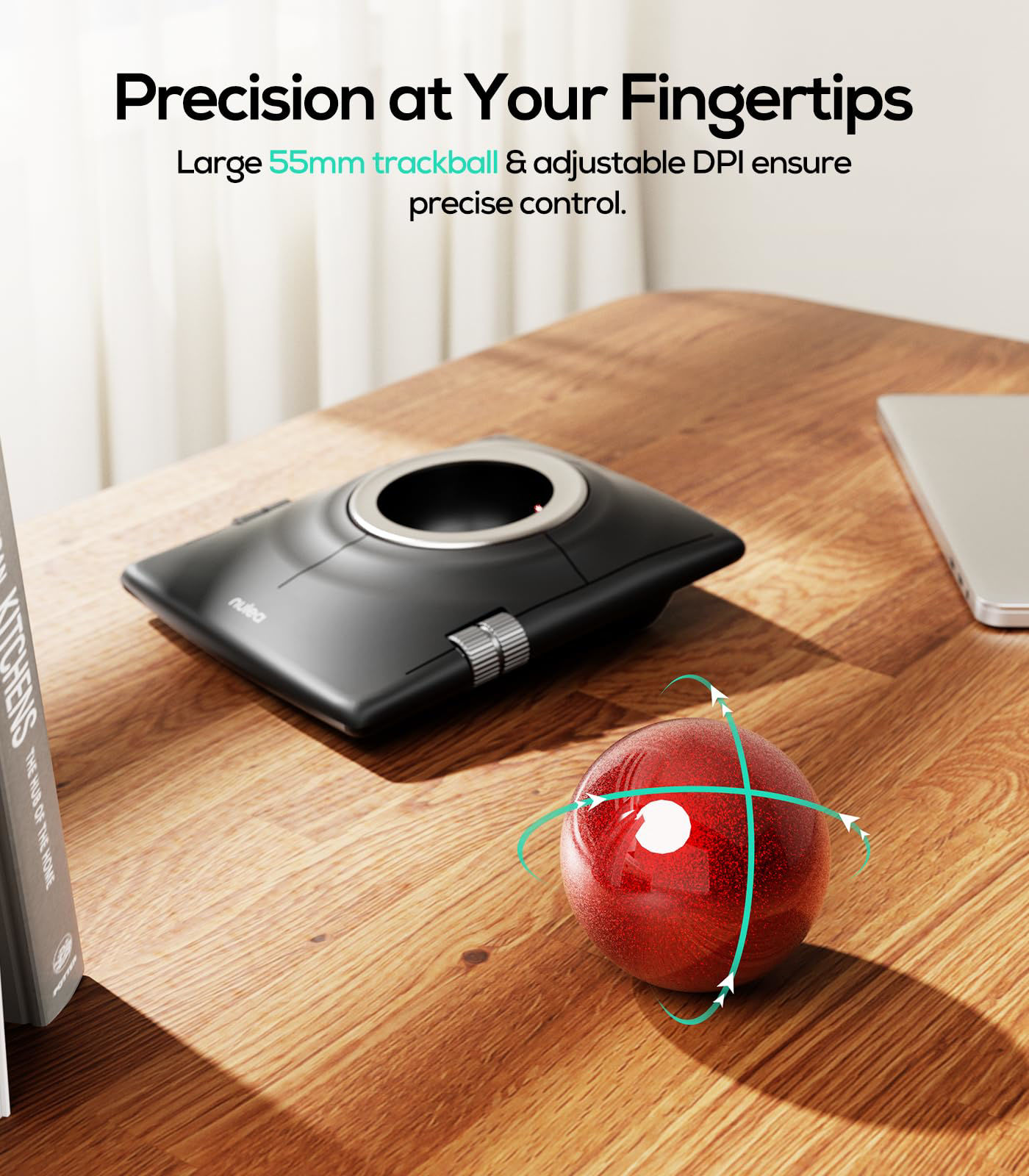 GetUSCart- Nulea Wireless Trackball Mouse, Ergonomic 55mm Trackball ...