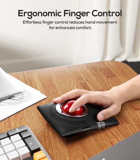 GetUSCart- Nulea Wireless Trackball Mouse, Ergonomic 55mm Trackball ...