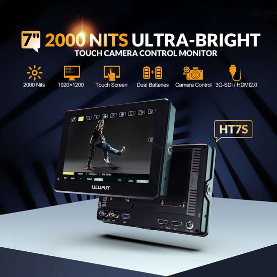 GetUSCart- LILLIPUT HT7S 7 Inch 2000nits Camera Field Monitor with ...