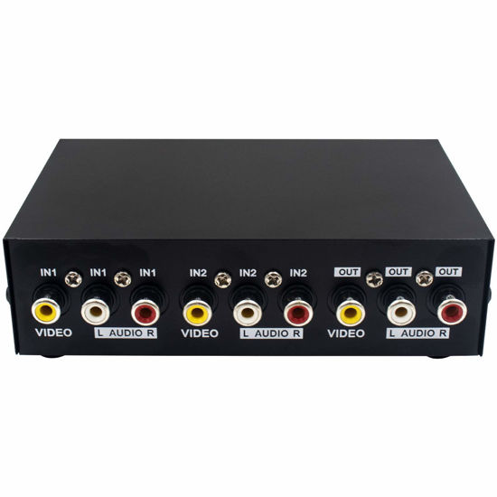 GetUSCart- Duttek RCA Switch Box, 2 Port AV Switch Box, AV Selector ...