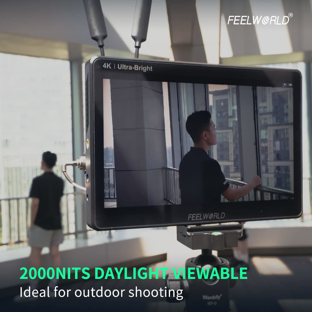 GetUSCart- FEELWORLD LUT11S 10.1 Inch 2000nit Ultra Bright Camera Field DSLR Monitor with ...