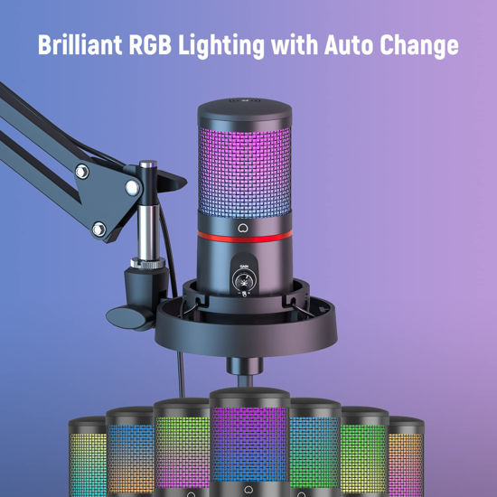 GetUSCart- Neewer USB Gaming Microphone Kit with RGB Light Effect, Plug ...