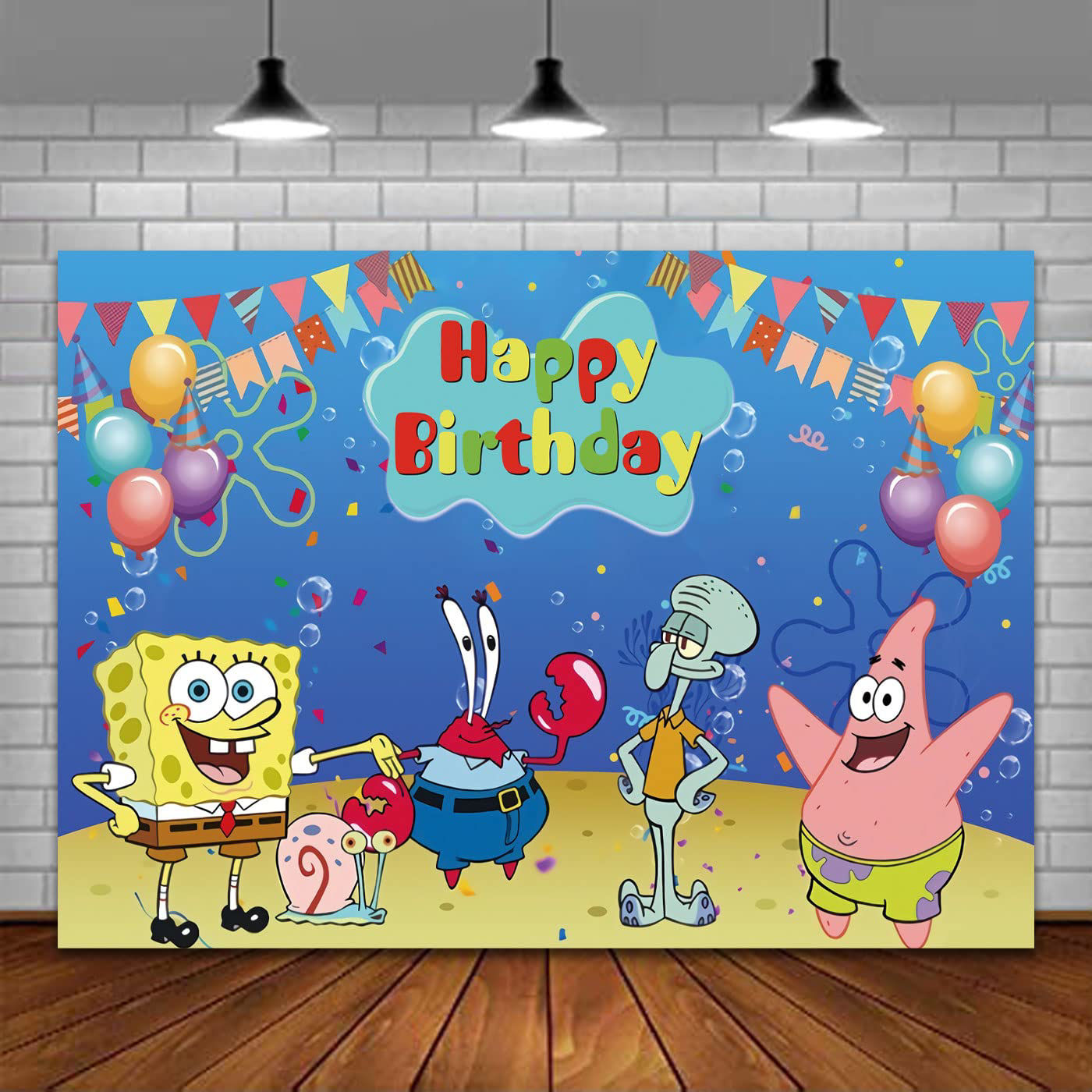 GetUSCart- Qingyann 5x3ft Spongebob Backdrop Patrick Star Backdrop ...