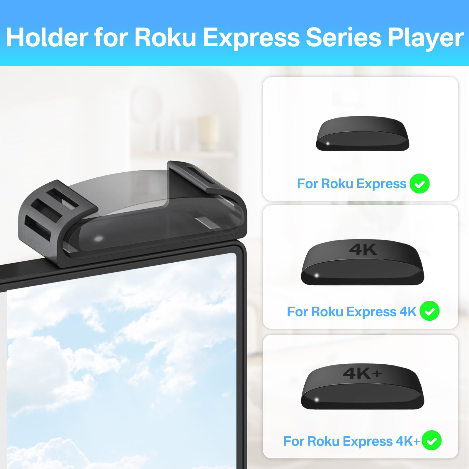 GetUSCart- Streaming Device Mount for Roku Express 4K, Express 4K ...