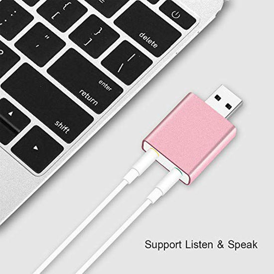 GetUSCart- USB Audio Adapter External Stereo Sound Card with 3.5mm ...