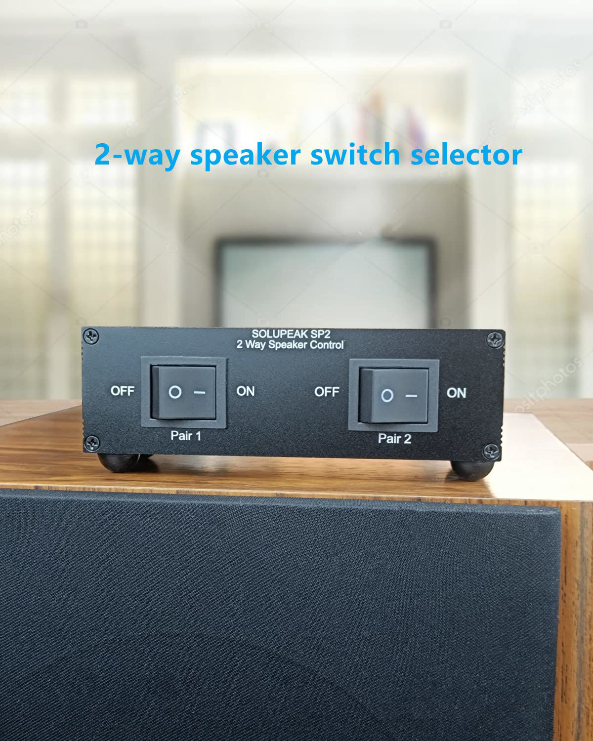 GetUSCart- Premium 2 Zone Speaker Selector Switch Box, 2 Way Stereo ...