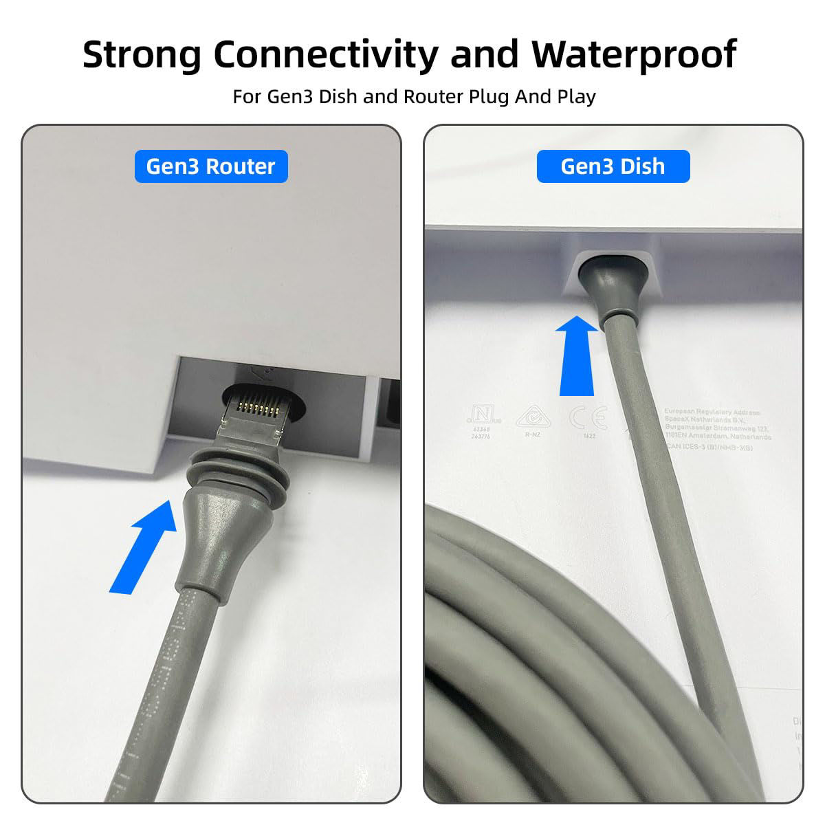 GetUSCart- XTAR Replacement Extension Cable for Starlink Gen 3 Cable ...