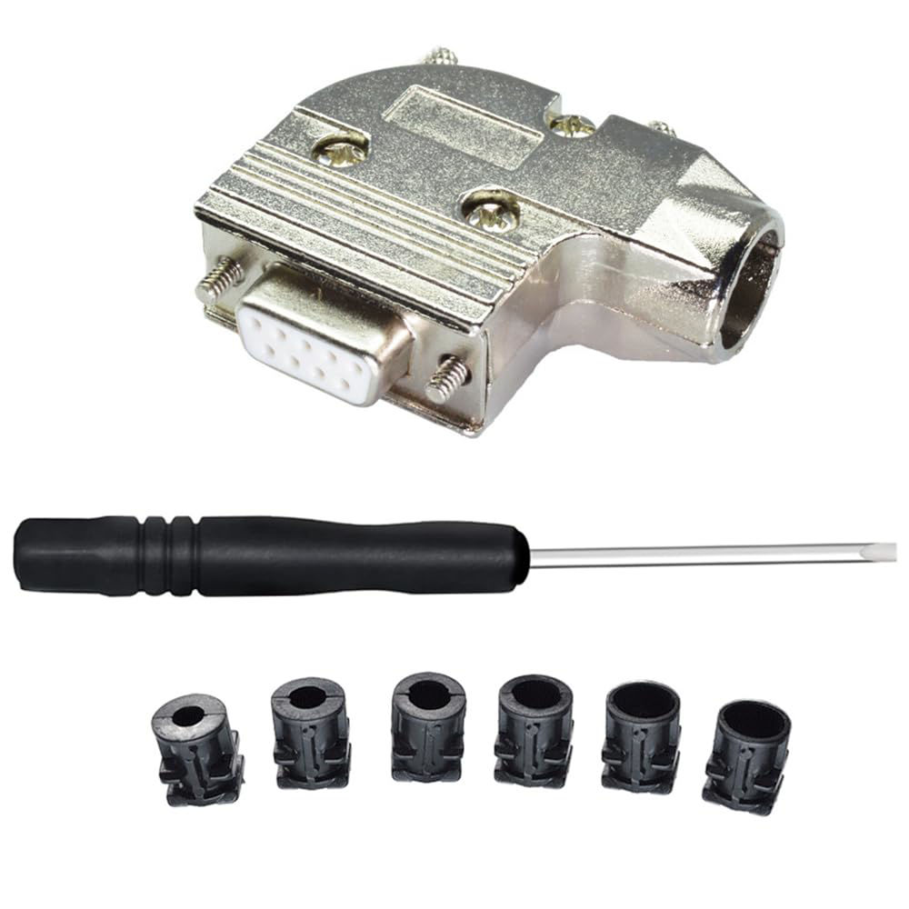 GetUSCart- Meskliu 90 Degree DB9 Adapter,DB9 Breakout Solder Connector,RS232 D-SUB Female Serial ...