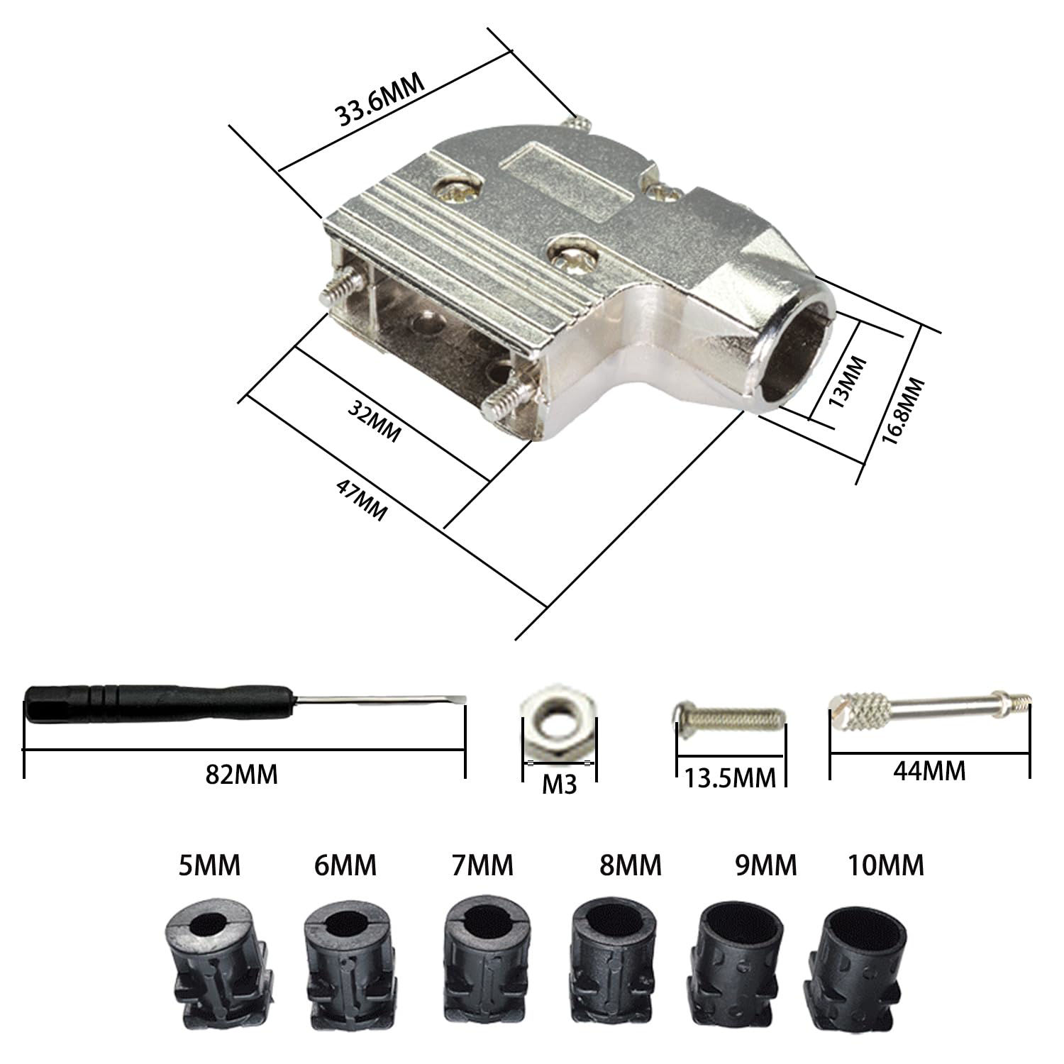 GetUSCart- Meskliu 90 Degree DB9 Adapter,DB9 Breakout Solder Connector ...