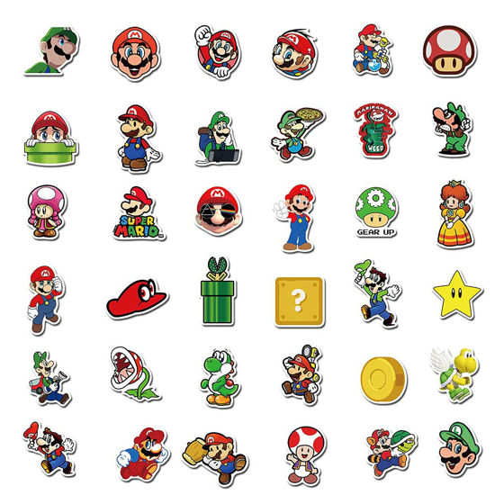 GetUSCart- 100Pcs Mario Stickers for Kids, Mario Game Sticker for Teen ...
