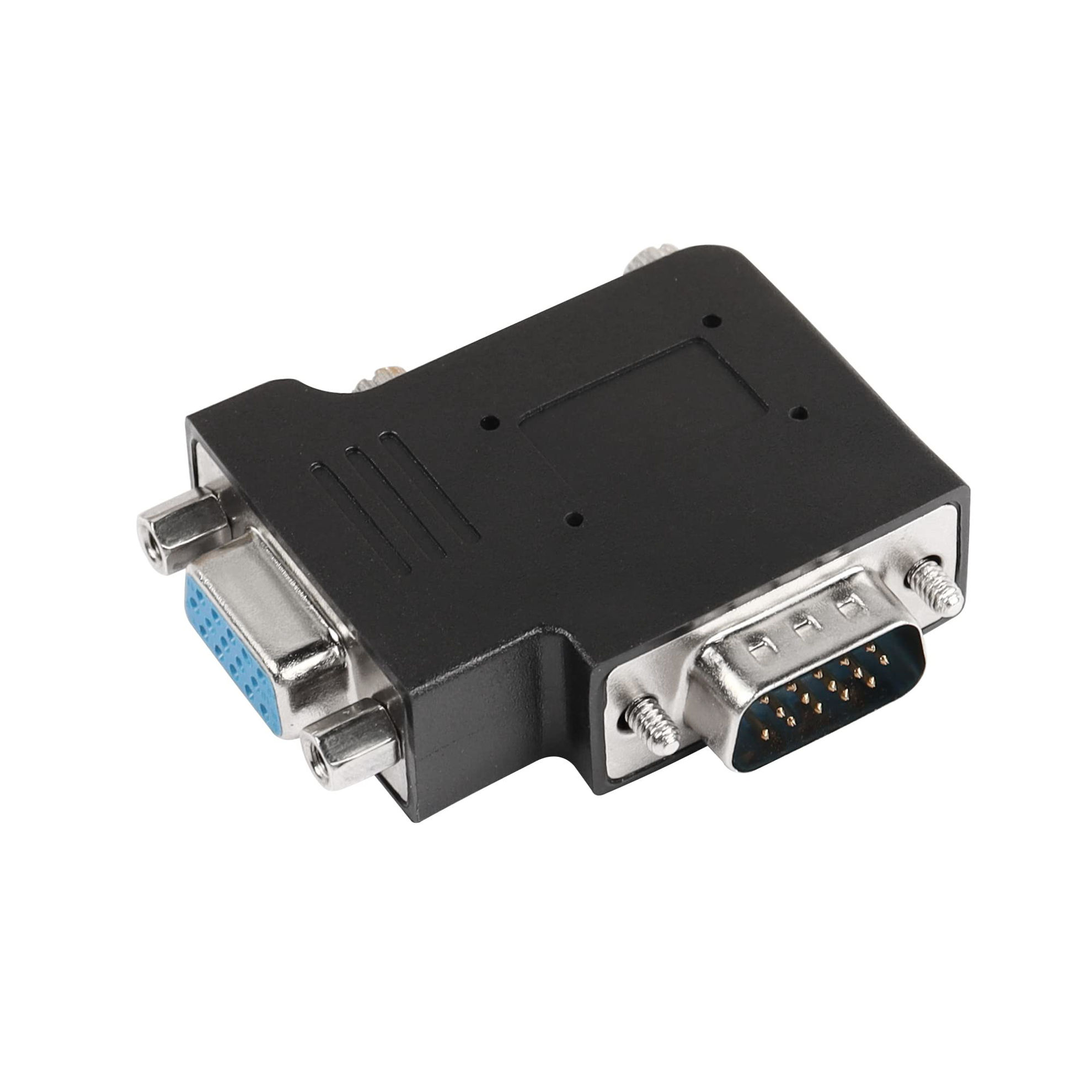 GetUSCart- QIANRENON 90 Degree Angle VGA Male to VGA Female Adapter DB15 Male to Female Right ...