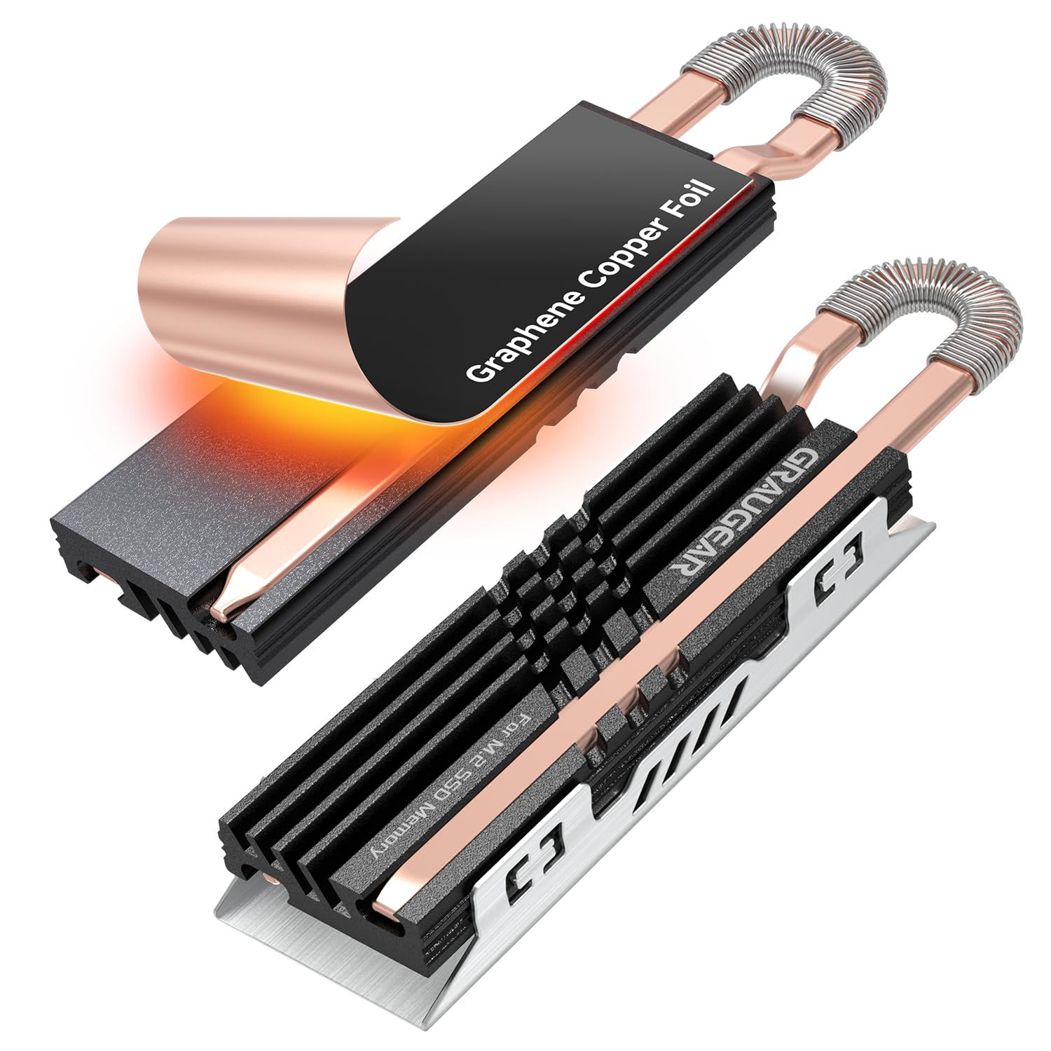 GetUSCart- GRAUGEAR Heat Pipe Cooler for M.2 SSD Memory Extension, M.2 ...