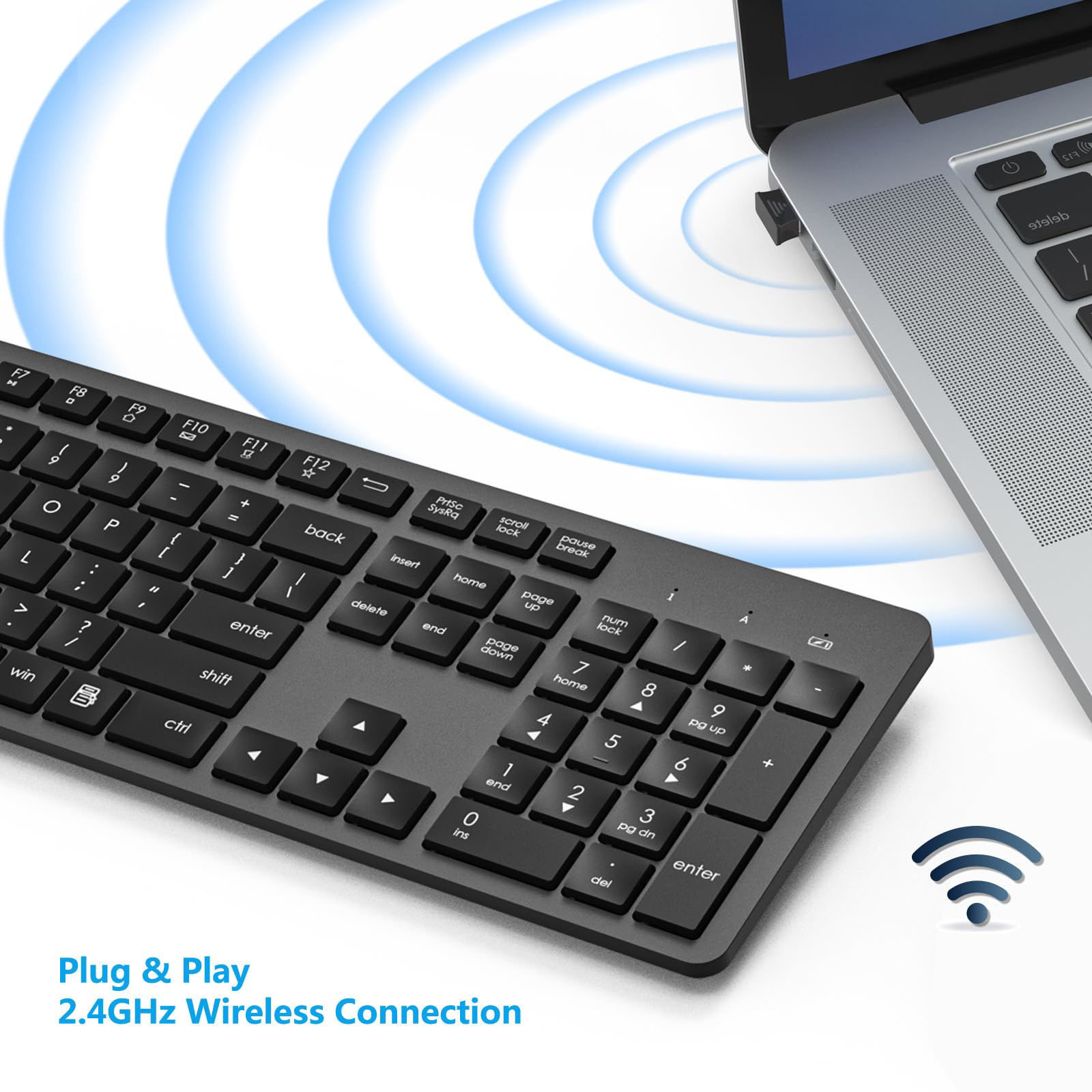 GetUSCart- TOHAKATA 2.4G Wireless Keyboard, USB External Computer ...