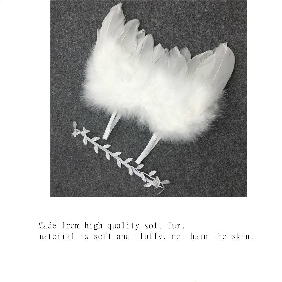 GetUSCart- AISIBO Baby Angel Feather Wings, Infant Angel Wings Photo ...