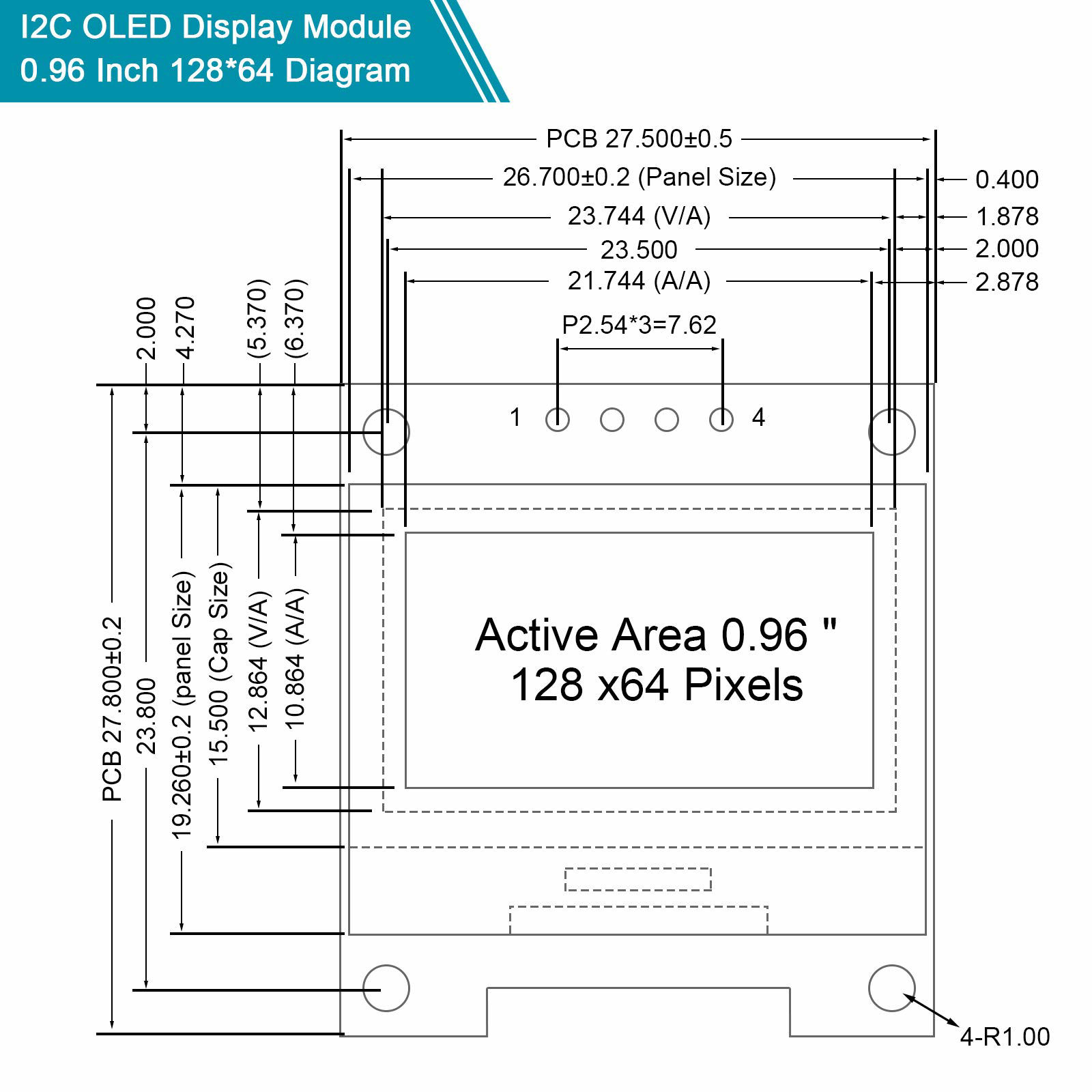 Getuscart Frienda 10 Pieces I2c Oled Display Module Oled Display Screen Driver Iic I2c