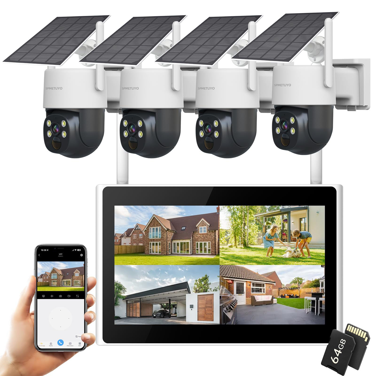 GetUSCart- SMPETUYO Security Outdoor Camera Wireless: 10" LCD Monitor ...