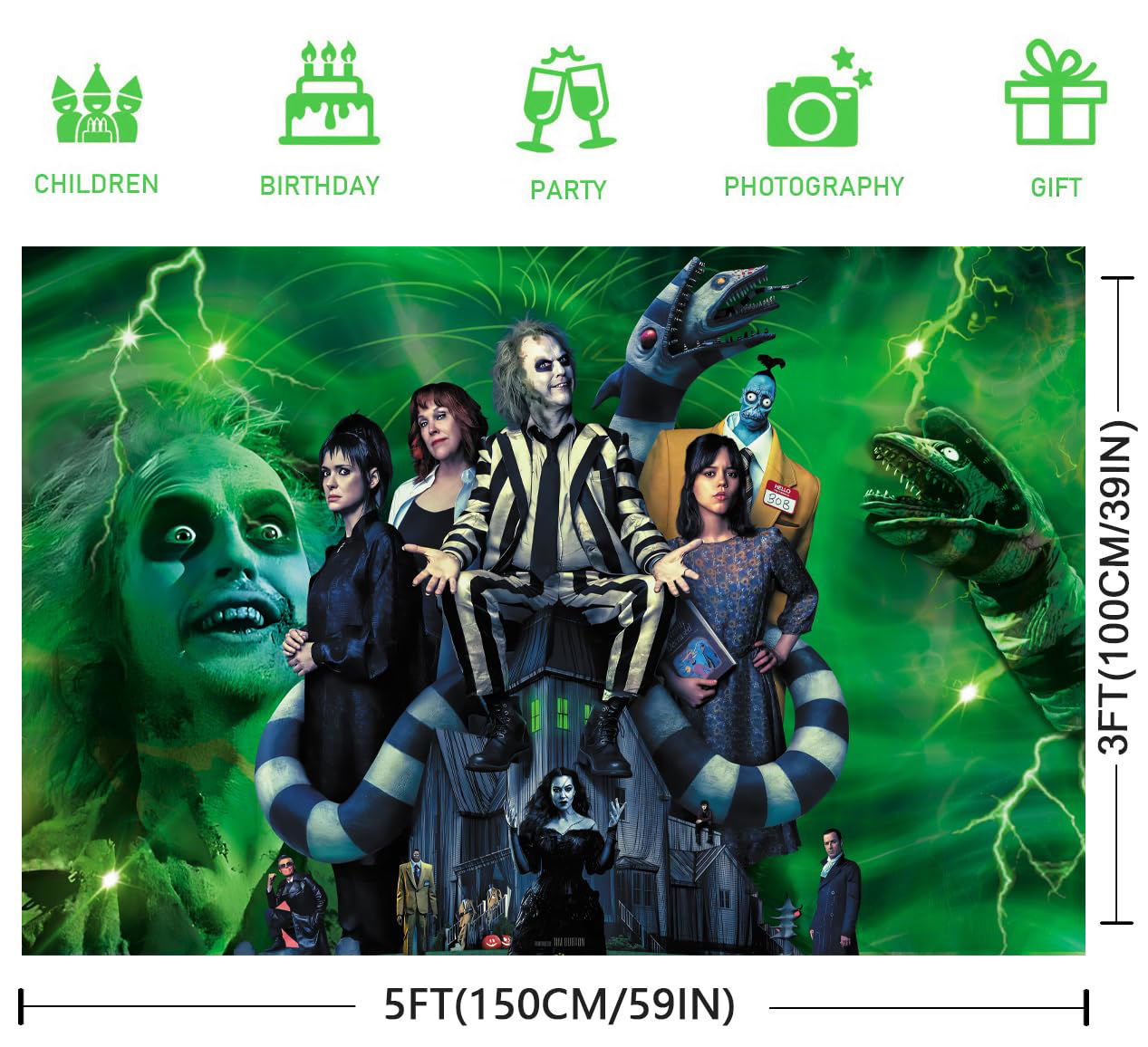 GetUSCart- Beetle Horror Halloween Party Decorations Backdrop Banner ...