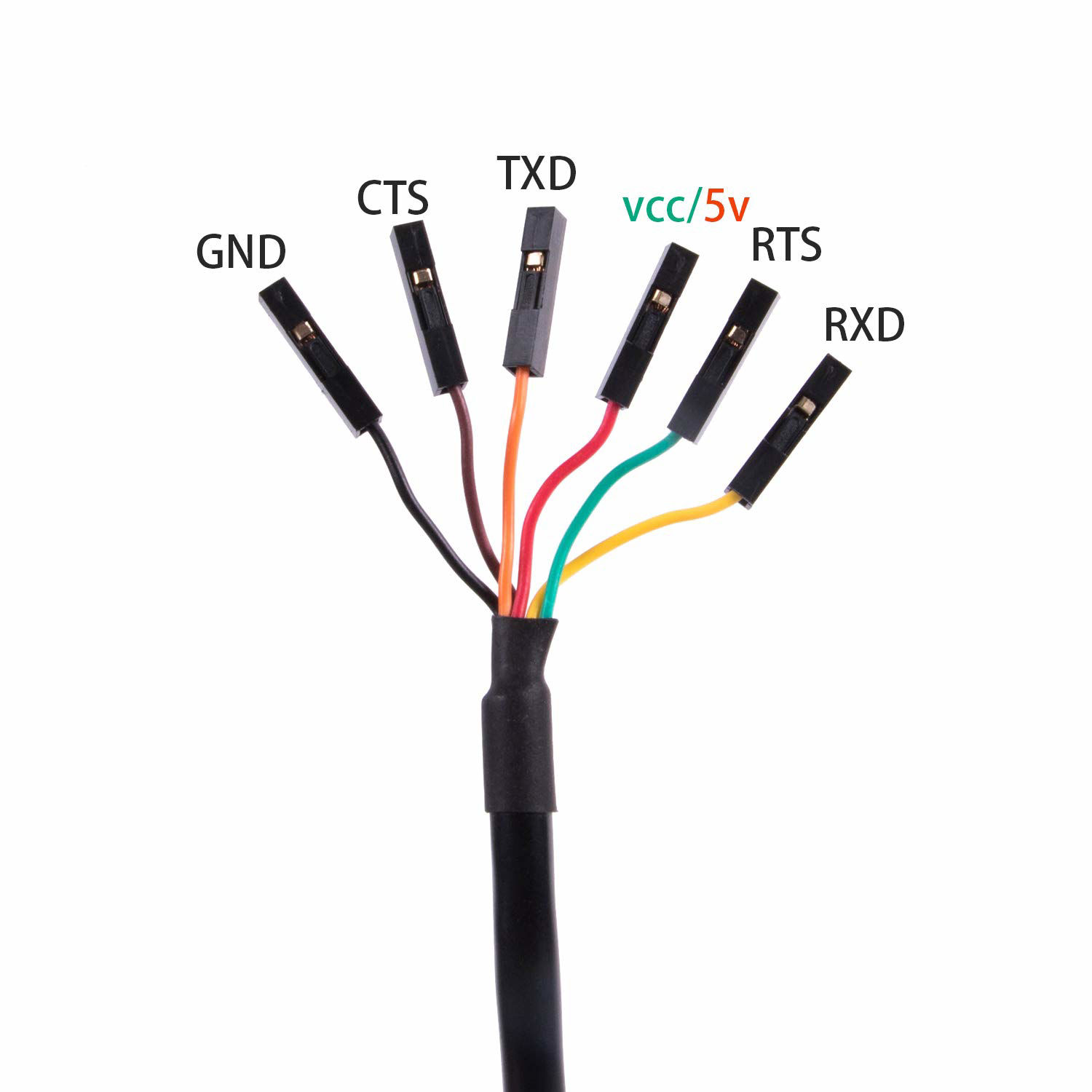 GetUSCart- USB to TTL UART Serial 5V 3.3V Adapter Converter Cable 6 Pin 0.1 inch Pitch Female ...