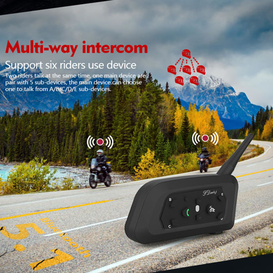 GetUSCart- FDmiej V6 Motorcycle Helmet Bluetooth Intercom, Upgraded ...