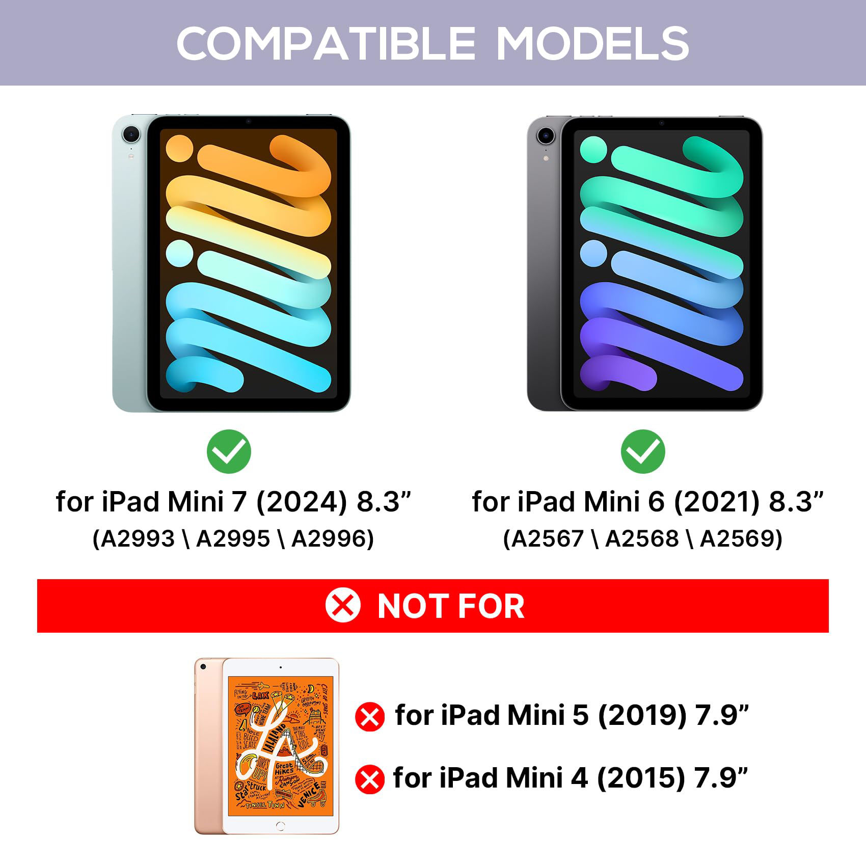 GetUSCart- typecase Keyboard Case for iPad Mini 7 (2024) & Mini 6 (2021 ...