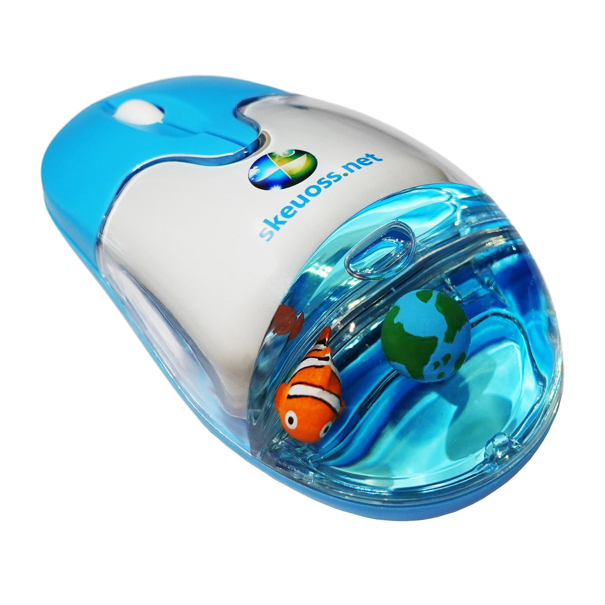 GetUSCart- Skeuoss Frutiger Aero Aqua Mouse - Clear Blue USB-C ...