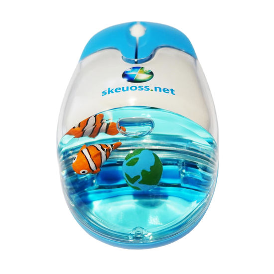 GetUSCart- Skeuoss Frutiger Aero Aqua Mouse - Clear Blue USB-C ...