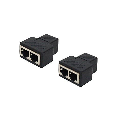 GetUSCart- 2 Pack RJ45 Coupler,Network Adapter RJ45 Female to 2 Female ...