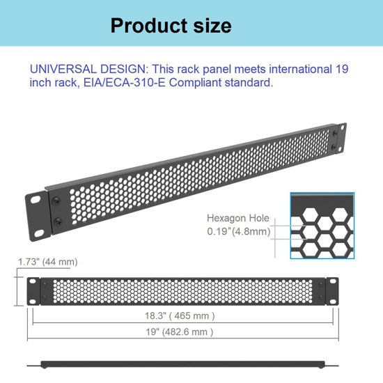 GetUSCart- Jingchengmei 1U Hinged Perforated Blank Panel - Steel Rack ...