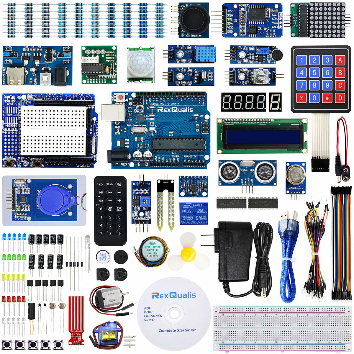 Getuscart Rexqualis Complete Starter Kit Based On Arduino Uno R3 W
