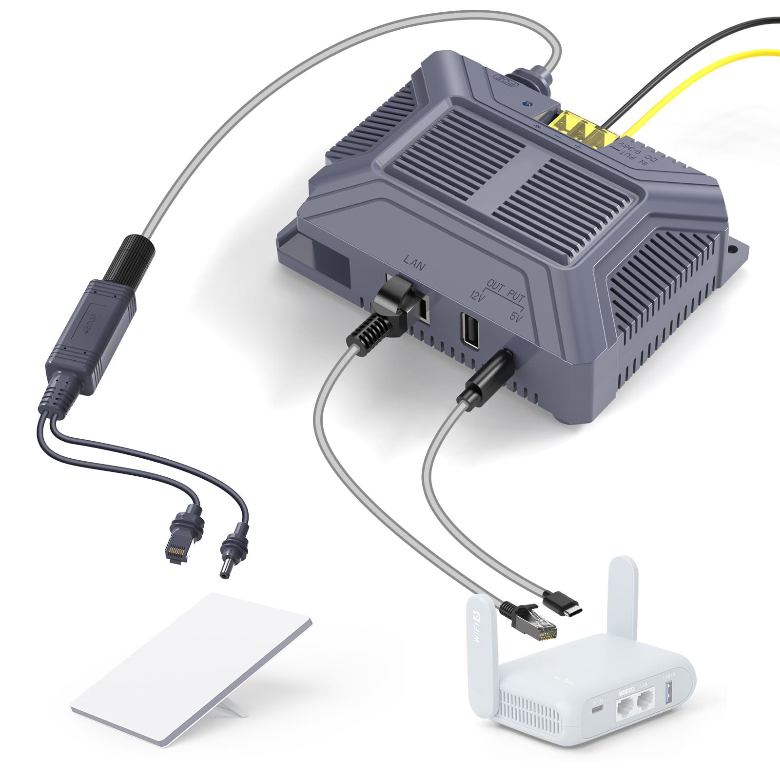 GetUSCart- Starlink Mini PoE Injector & 12V Starlink Adapter Splitter ...