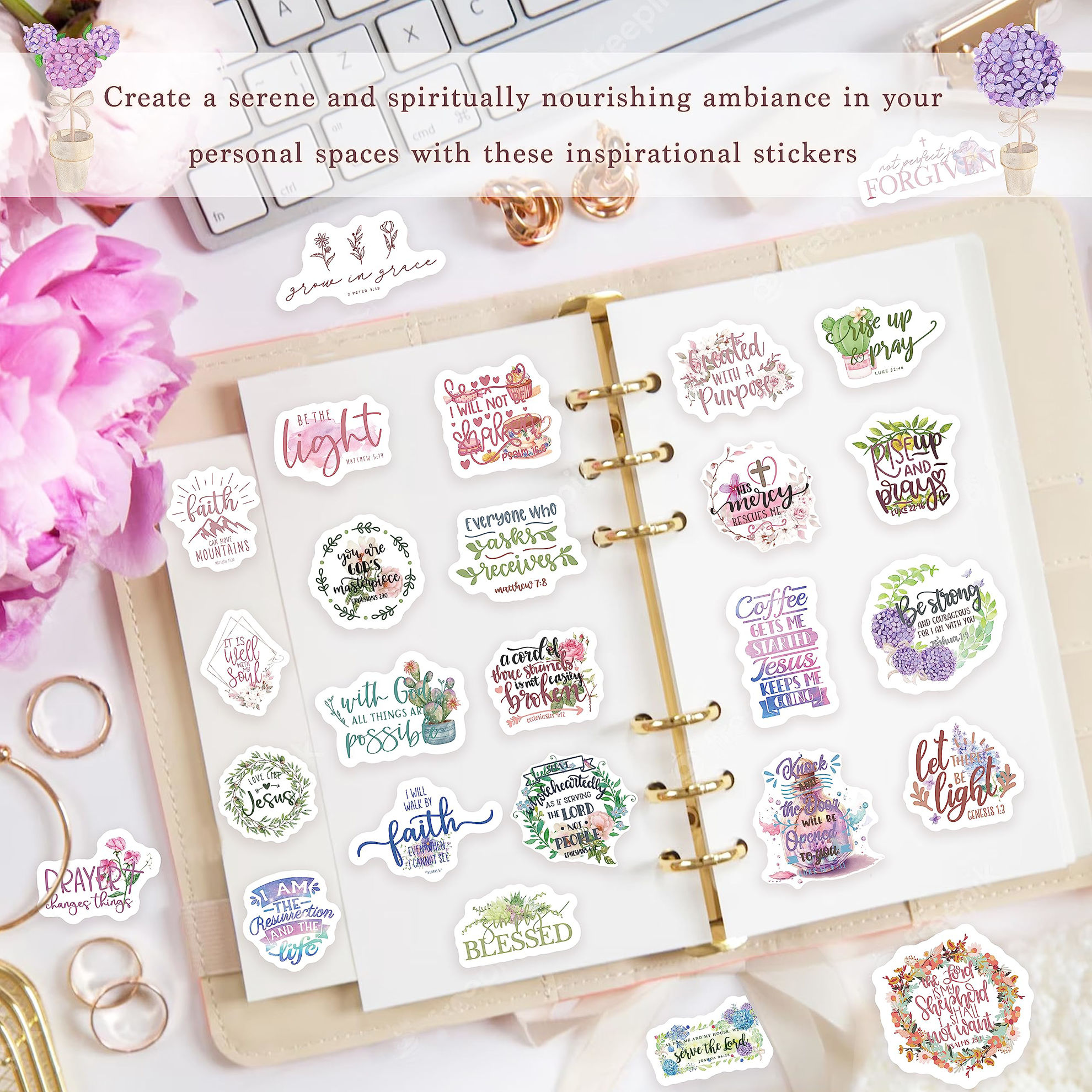 GetUSCart- 300Pcs Inspirational Christian Stickers,SLAPAFLIFE ...
