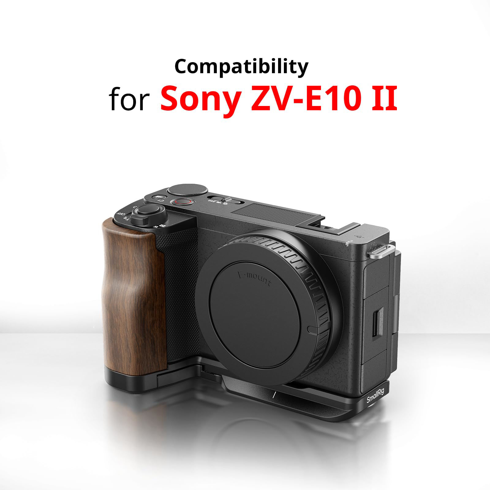 GetUSCart- SmallRig ZV-E10 II L-Shape Plate with Wooden Handle ...