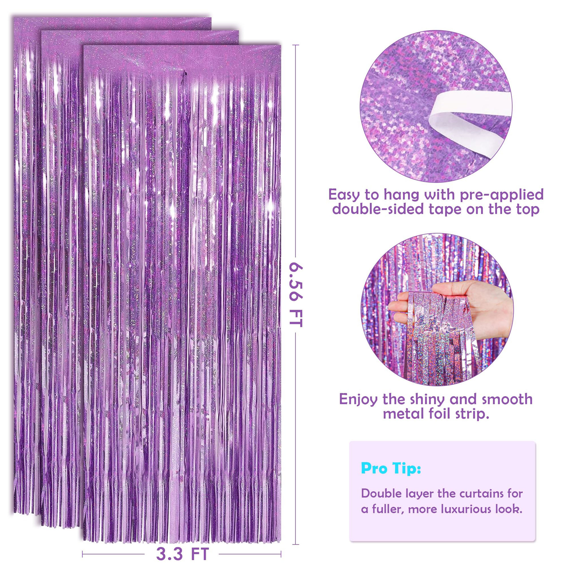 GetUSCart- Pink Tinsel Curtain Party Backdrop Streamers -Taylor ...