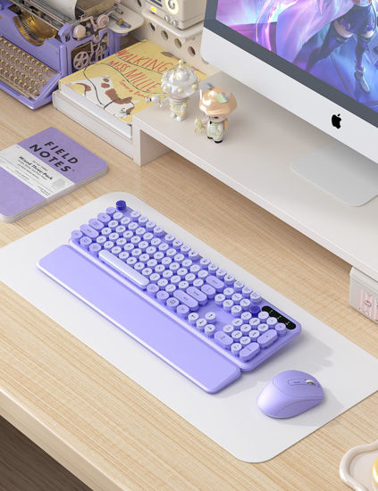 GetUSCart- Wireless Keyboard and Mouse Combo - Cute Typewriter Keyboard ...