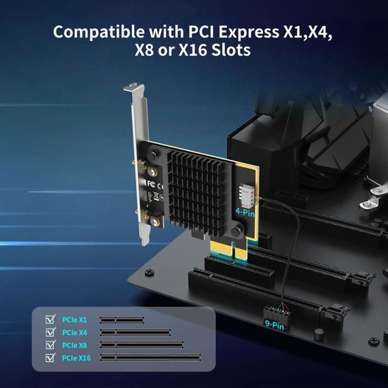 GetUSCart- WiFi 7 PCIe Wireless Card Intel BE200 NGW, Bluetooth 5.4 ...